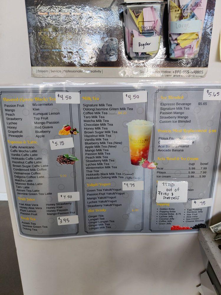 Menu at Ding Tea pub & bar, Downey