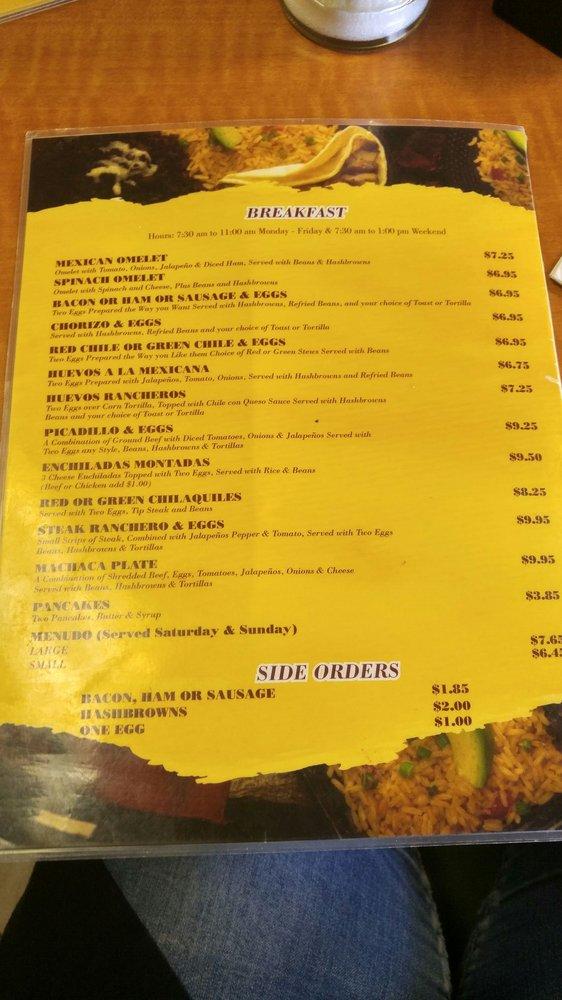 Menu at El Rincon De Cortez restaurant, El Paso, Sun Bowl Dr