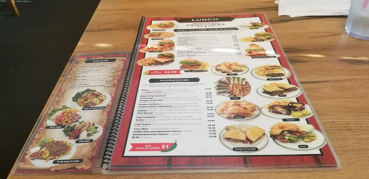 Menu at Jus' Jo's Country Kitchen restaurant, Clovis