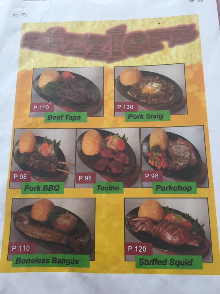 Menu at Zibangs Tambayan pub & bar, Makati