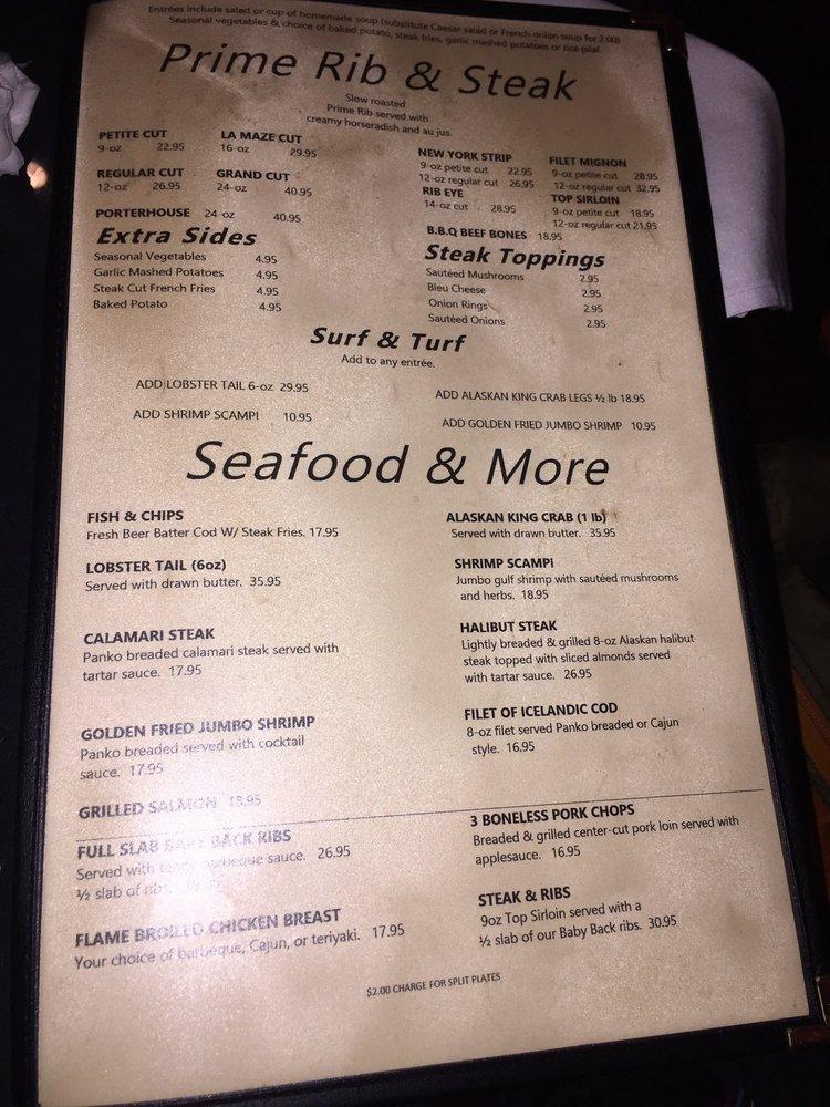 Menu at Cafe La Maze, National City, Highland Ave