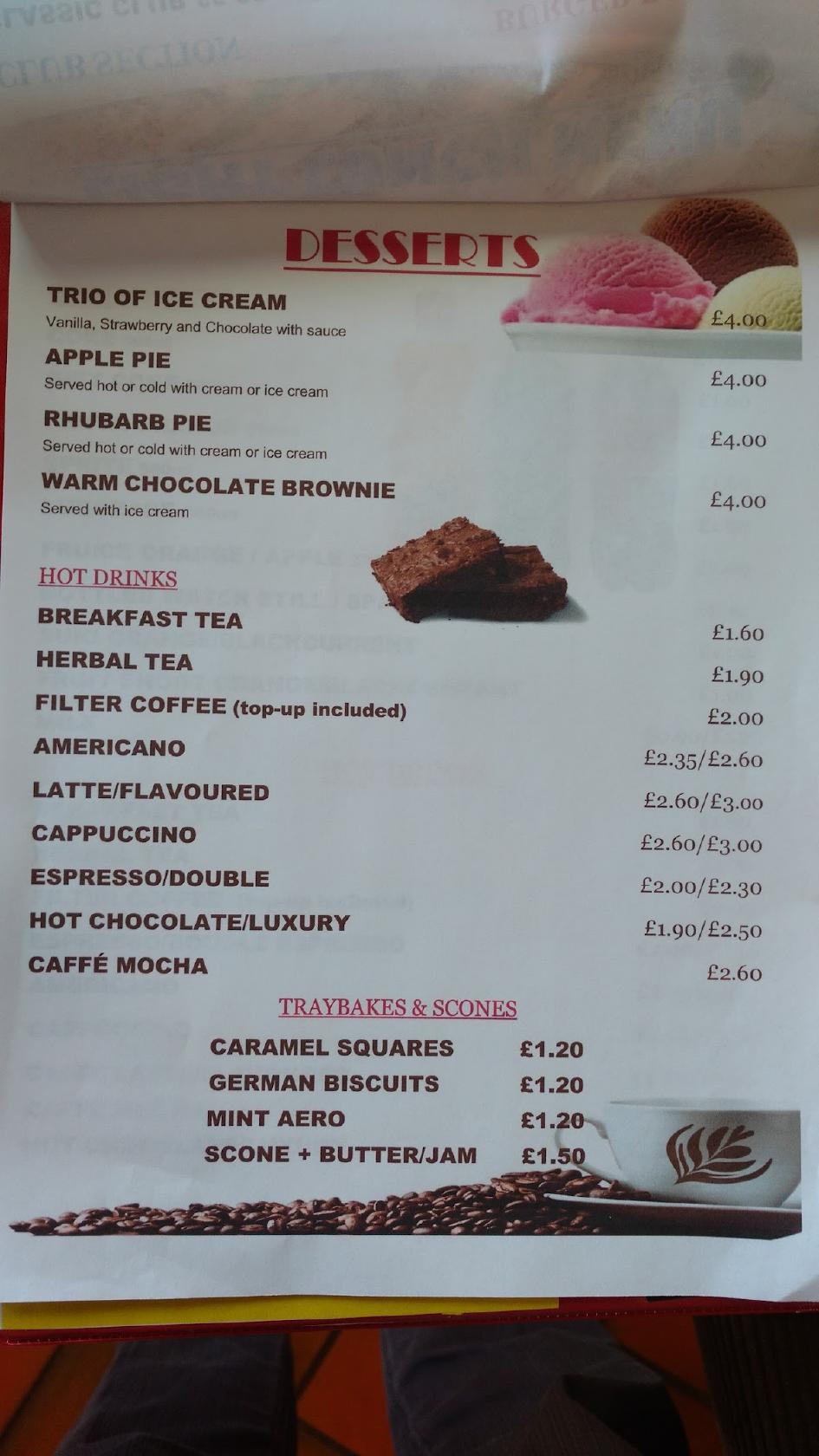 Menu at Piggly Wiggly's cafe, Belfast, 2
