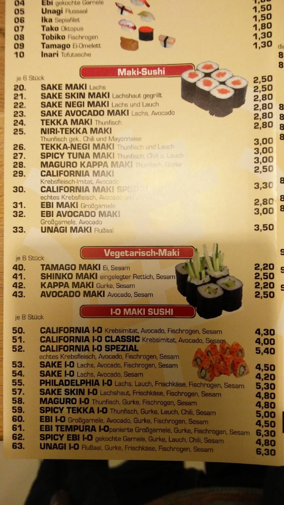 Menu at SUSHI ASIA FOOD restaurant, Bendorf