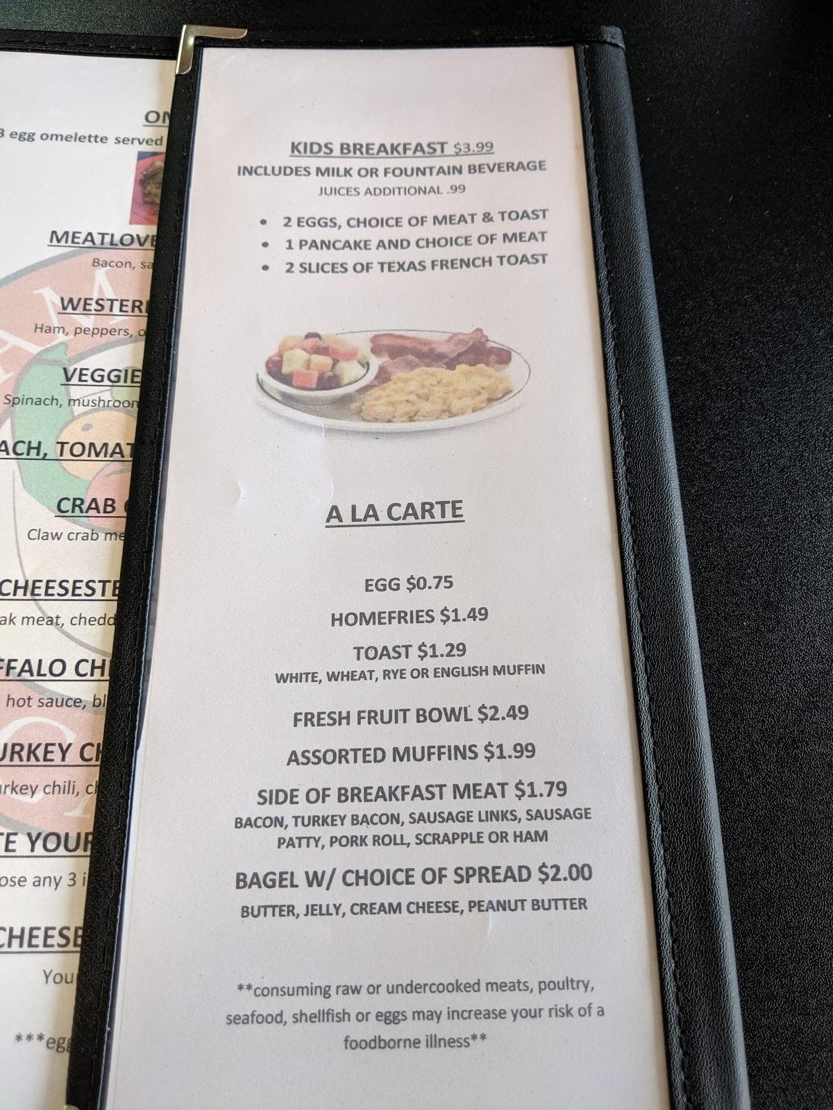 Menu at Dam Good Cafe, Dublin, 161 N Main St
