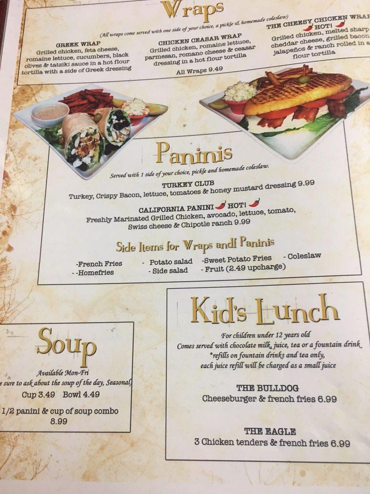Menu at The Peachtree Cafe, Lawrenceville
