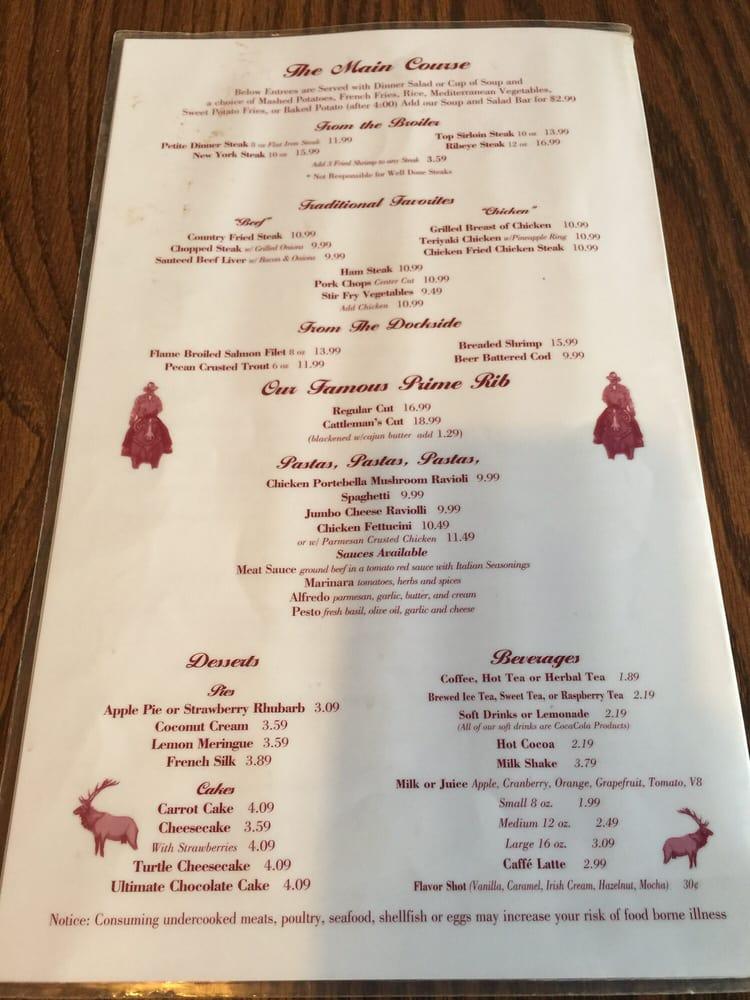 Menu at Calico's restaurant, Kingman, 418 W Beale St