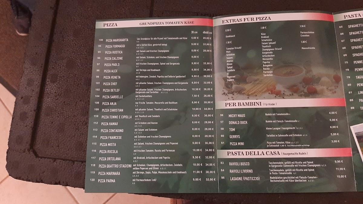 Speisekarte von DA PAOLO Trattoria Pizzeria, Friedland