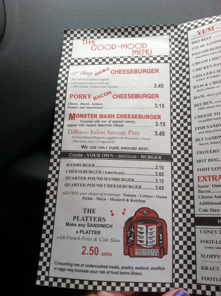 Menu at Funday's, The Root Beer Stand restaurant, New Philadelphia