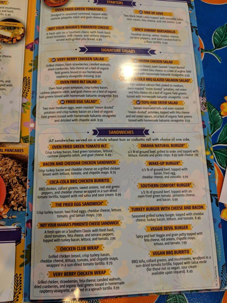 Menu at The Flying Biscuit Cafe, Peachtree City