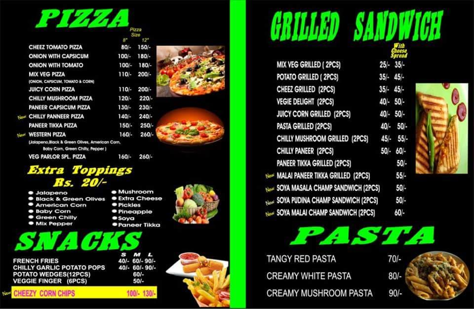 Menu at Veg Parlour The pizza experts, Goraya