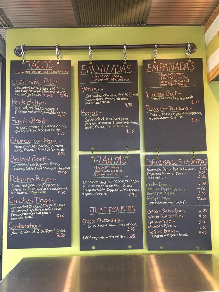 Menu at Chilango Fresh Mexican pub & bar, Loveland