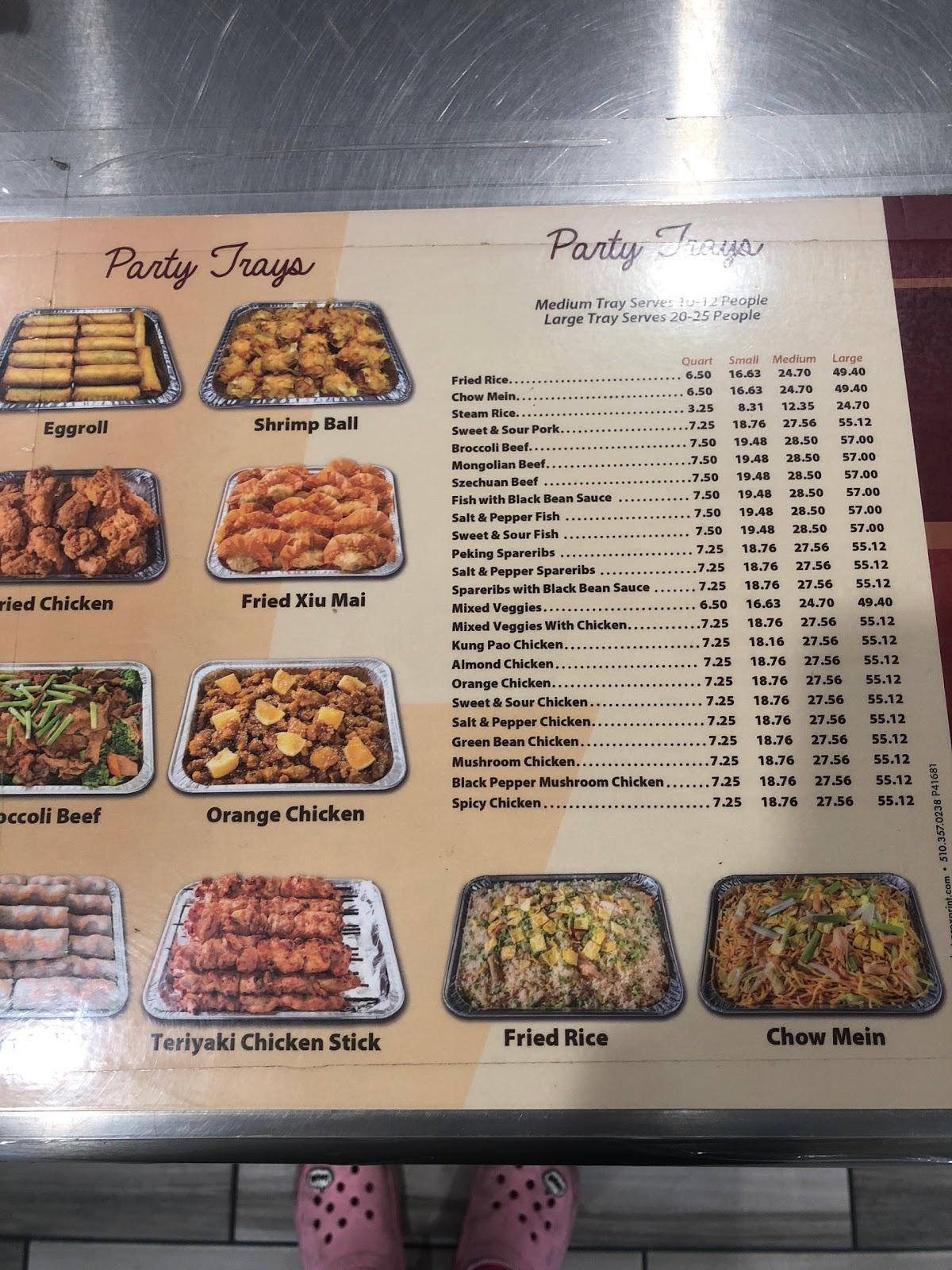 Menu at King Eggroll Express restaurant, San Jose, Leigh Ave