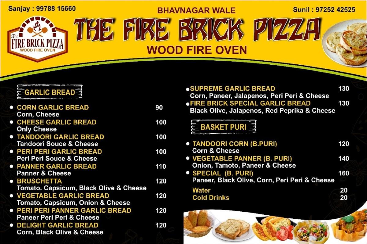 Menu at The Fire Brick Pizza, Gandhidham