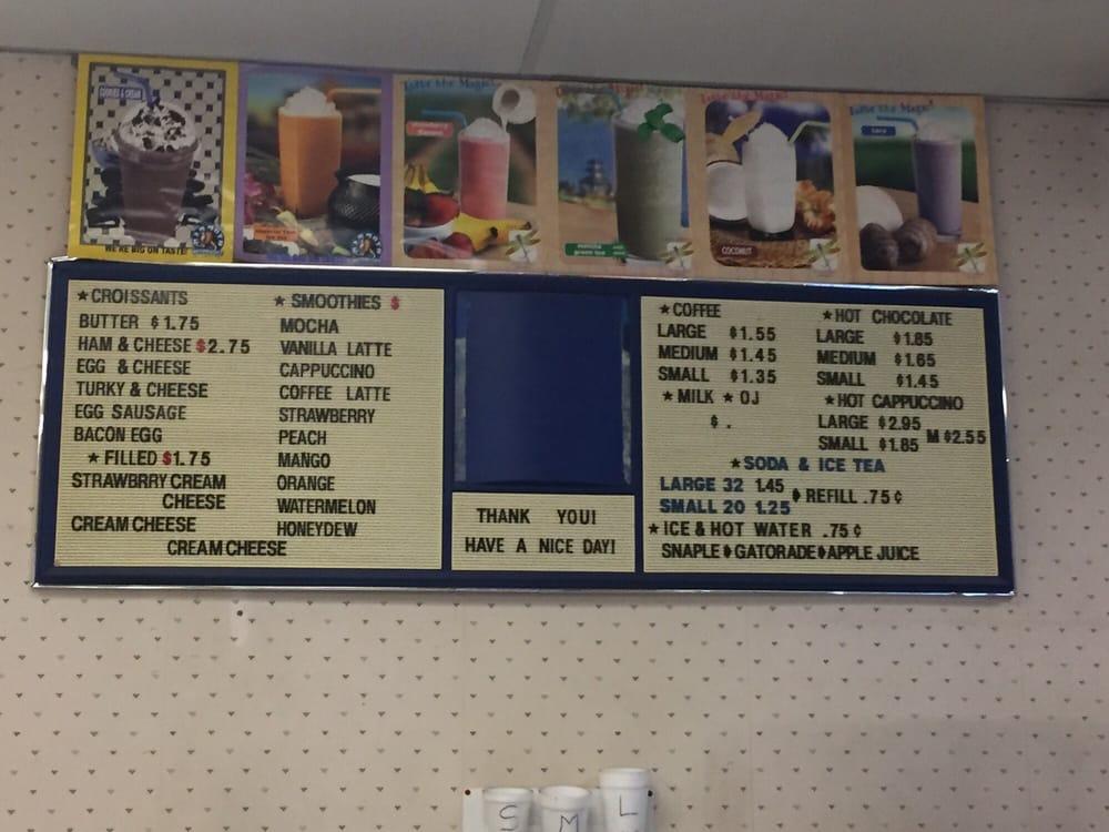 Menu at Foster's Donuts, Taft