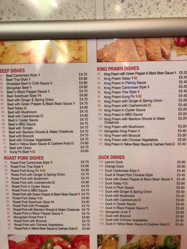 Menu at Mr Rice carluke fast food, Carluke