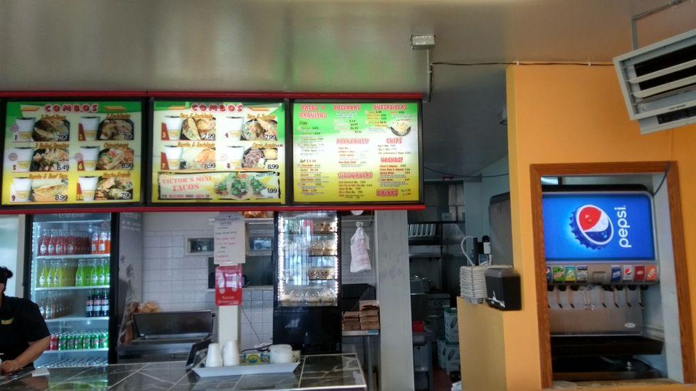 Menu at Victor's Taco Shop restaurant, Dayton, Chambersburg Rd