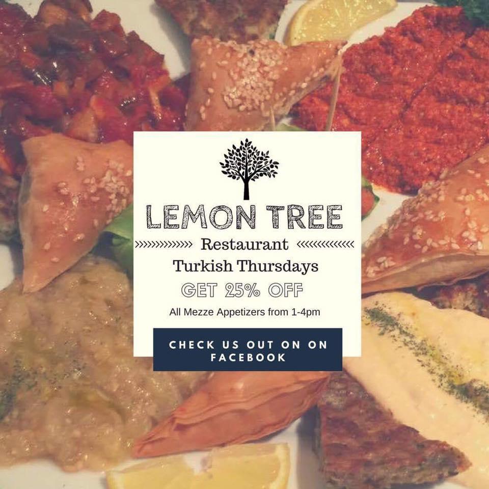 Menu at Lemon Tree restaurant, Halifax, Queen St