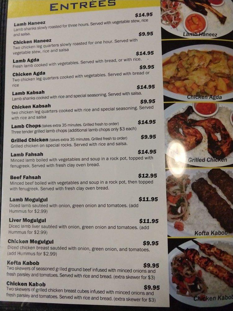 Menu at Aban Kitchen restaurant, Carbondale