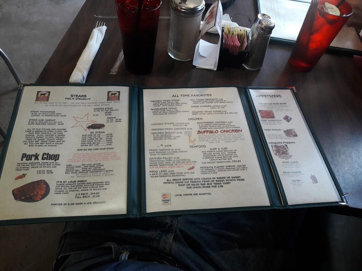 Menu at Beefmaster Steakhouse, Ballinger