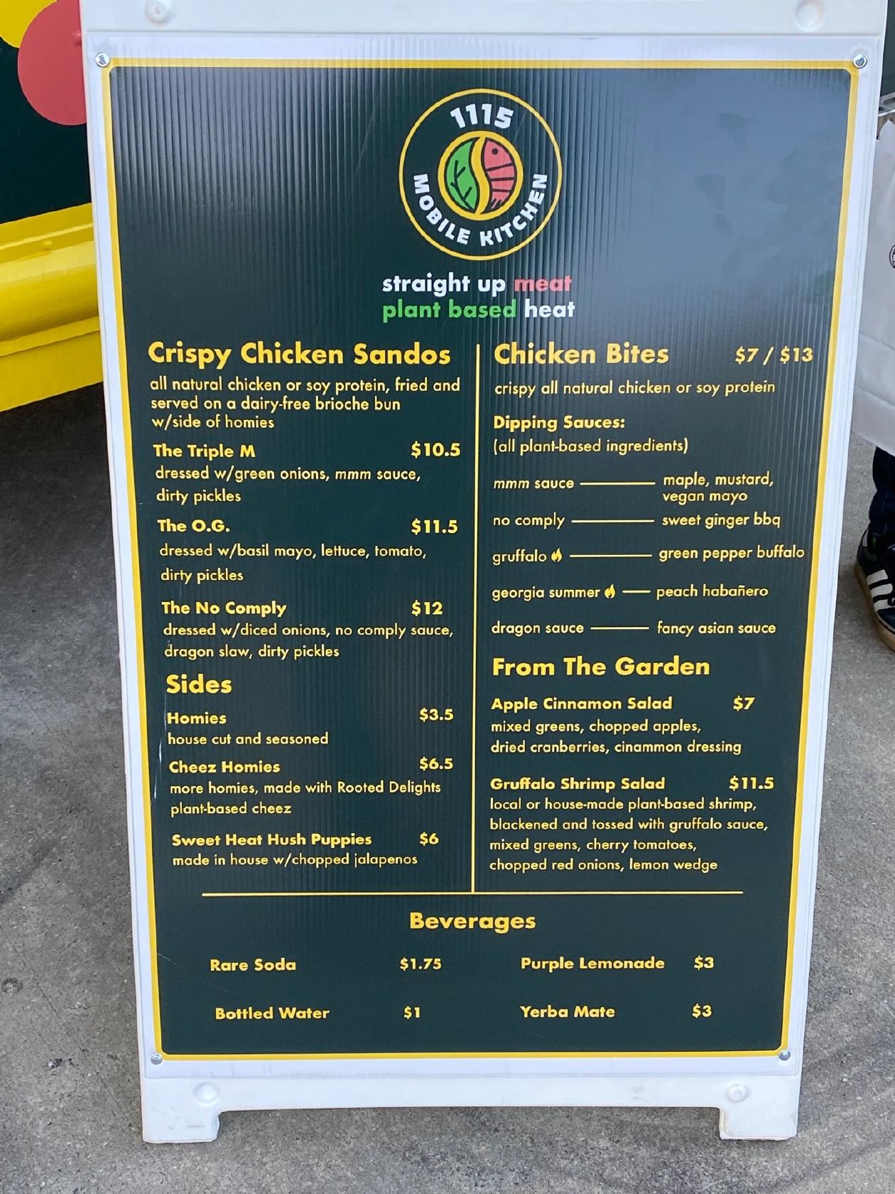 Menu at The Veil Brewing restaurant, Richmond
