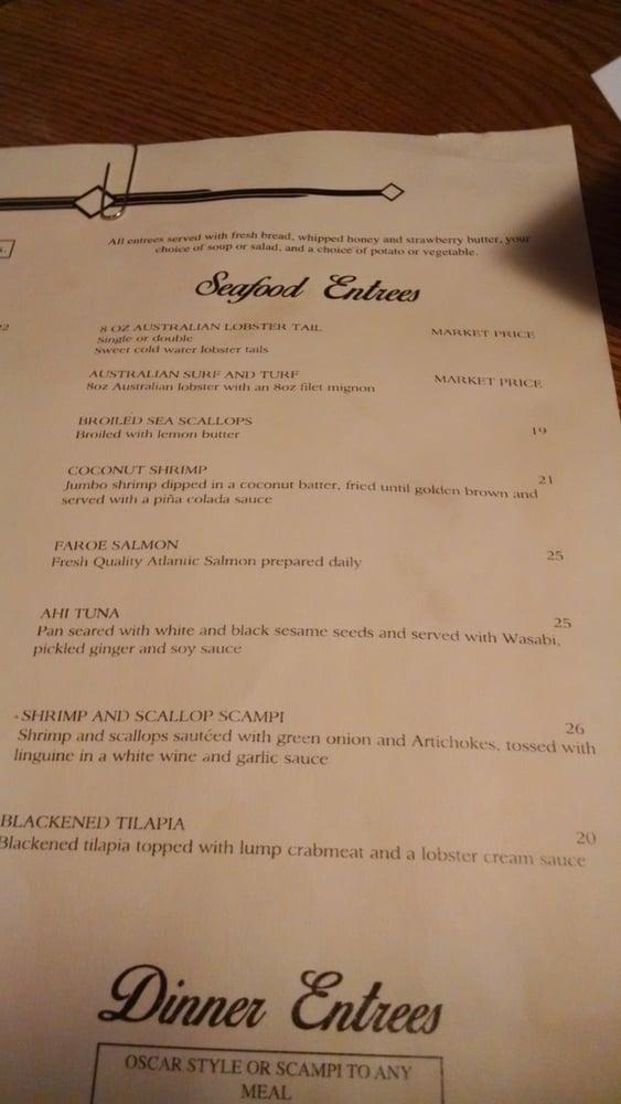 Carta del restaurante Hideaway Grille, North Tonawanda
