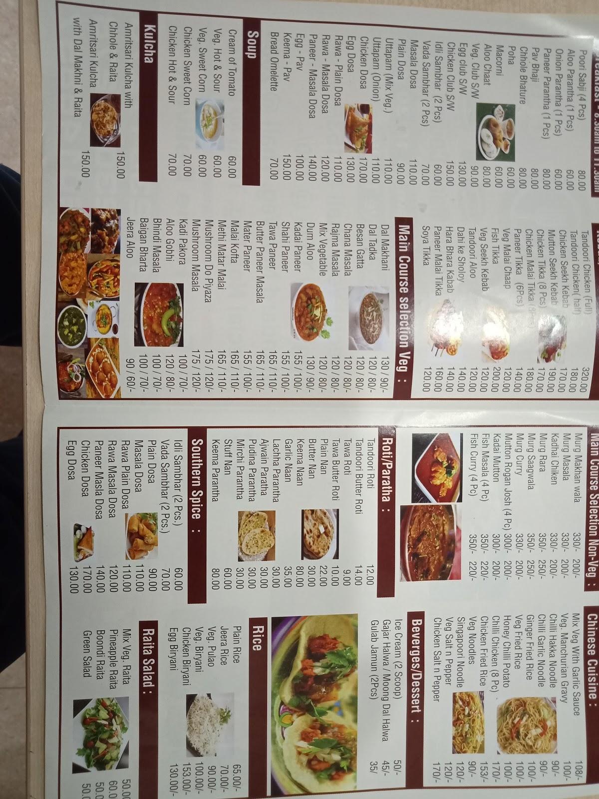 Menu at Oasis Restaurant, New Delhi