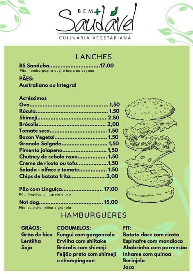 Menu em Bem Saudável restaurante, Varginha