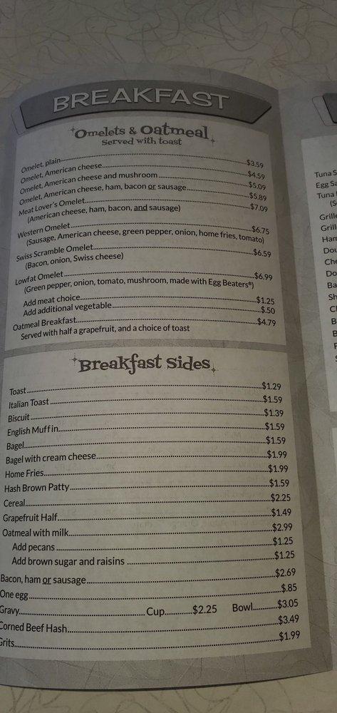 Menu at Jolly Donut restaurant, Sandusky