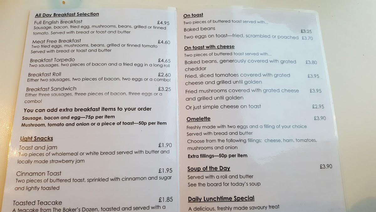 Menu at The Village Cafe, Coventry, 1 Gardenia Dr