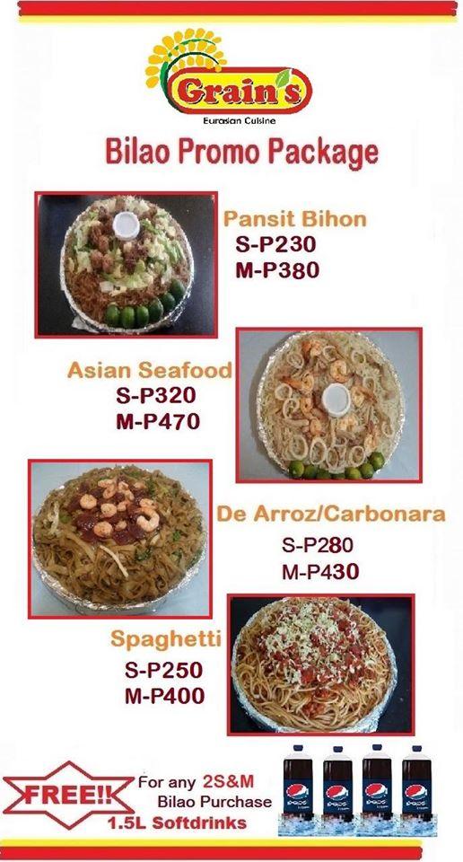 Menu at Grains Food Haus restaurant, Dagupan