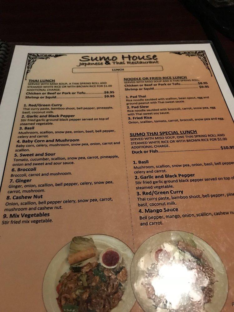 Menu at Sumo House restaurant, Vero Beach