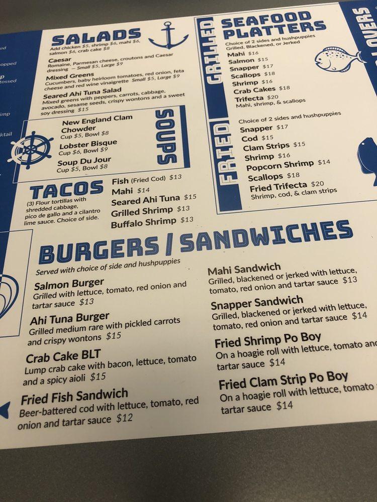 Menu at The Fish Joint restaurant, Coconut Creek