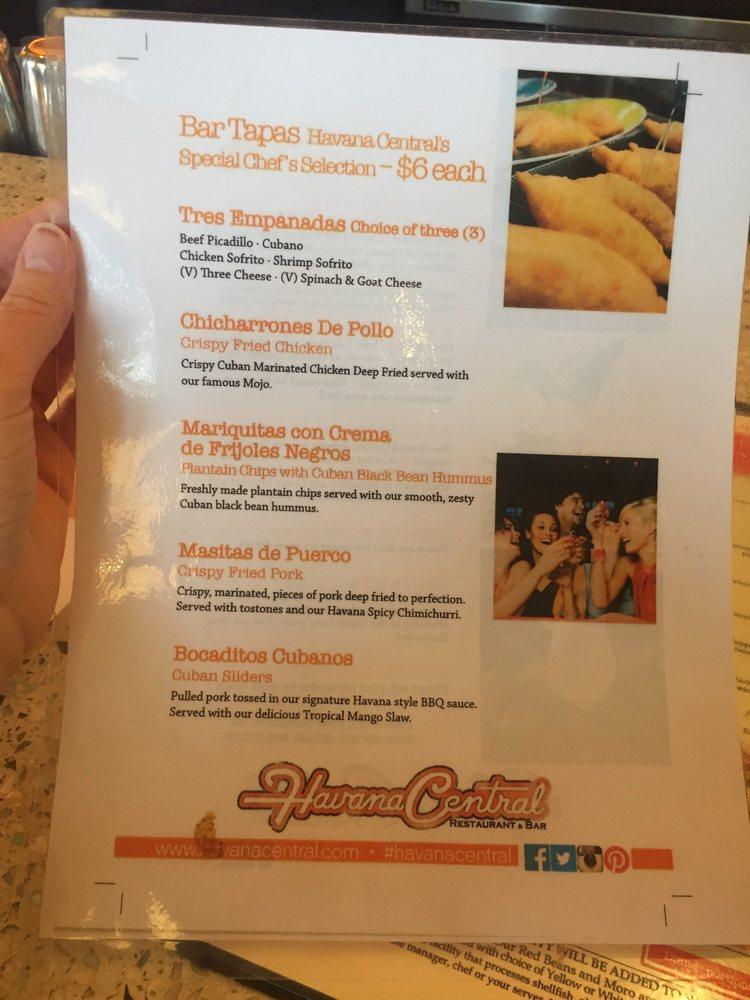 Menu at Havana Central Menlo Park Mall restaurant, Edison