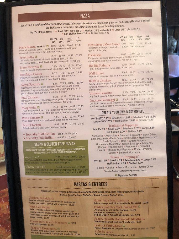 Menu at NYPD Pizza pizzeria, Chandler, W Chandler Blvd