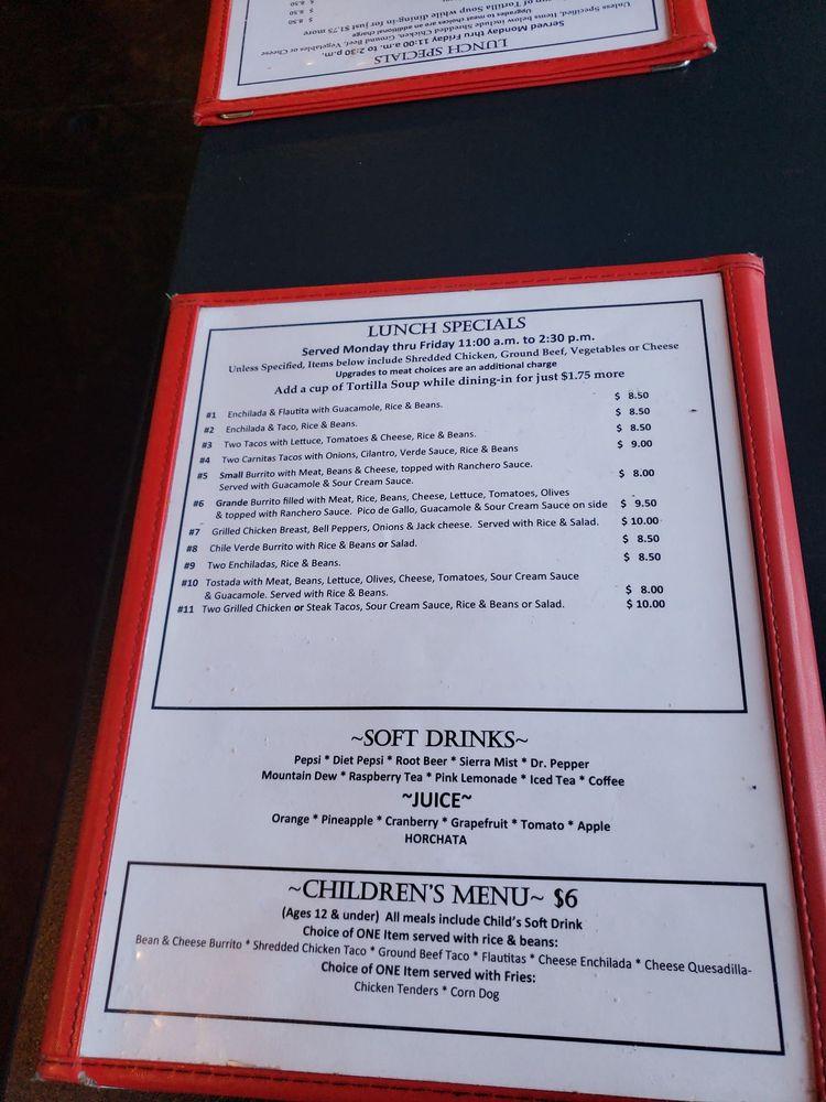 Menu at Papacito's Mexican Grill & Cantina restaurant, Oroville, Oro ...