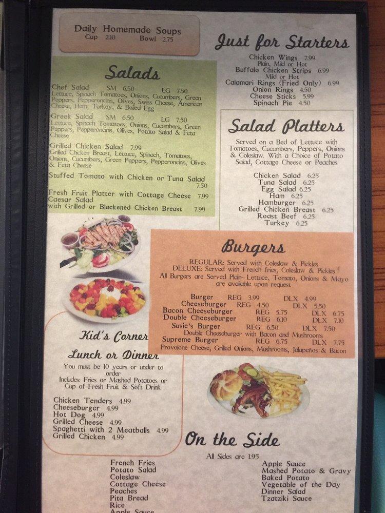 Menu at Susie's Too restaurant, New Port Richey