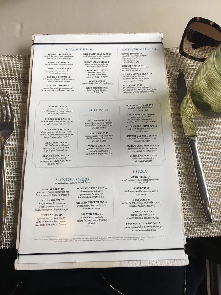 Menu at HEXX kitchen + bar, Las Vegas