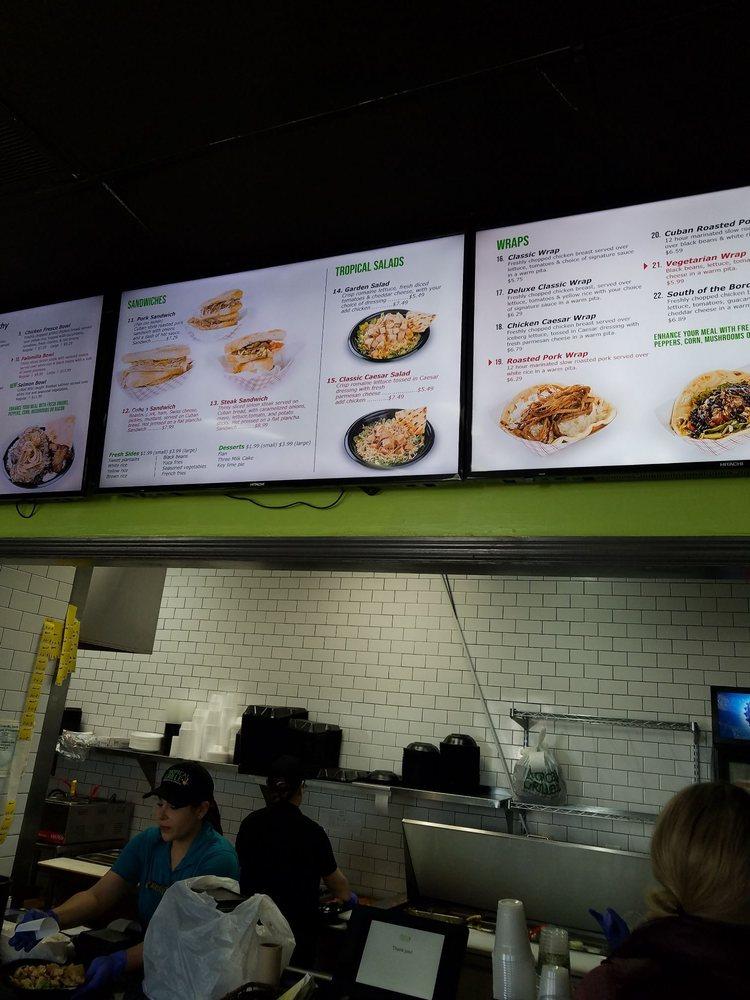 Menu at Tropical Grille restaurant, Greenville, 215 Pelham Rd
