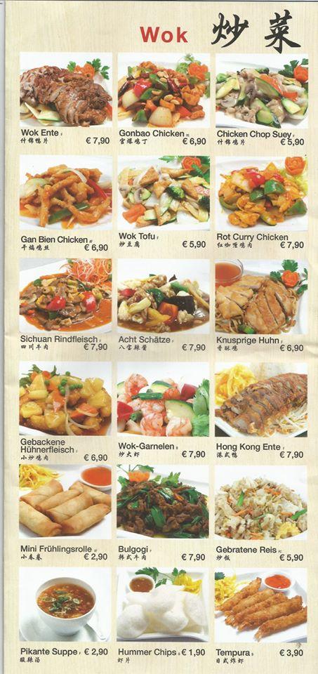 Menu at Mr Wen Asia Food restaurant, Salzburg, Mirabellplatz 8
