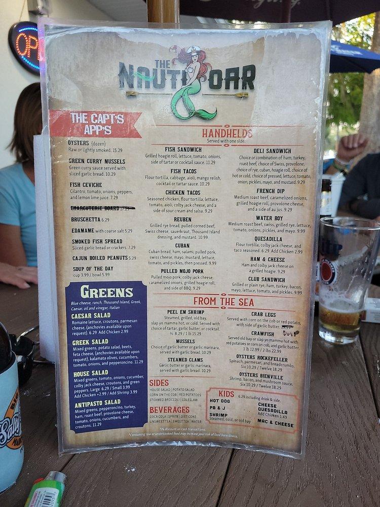 Menu at The Nauti Oar pub & bar, Port Richey