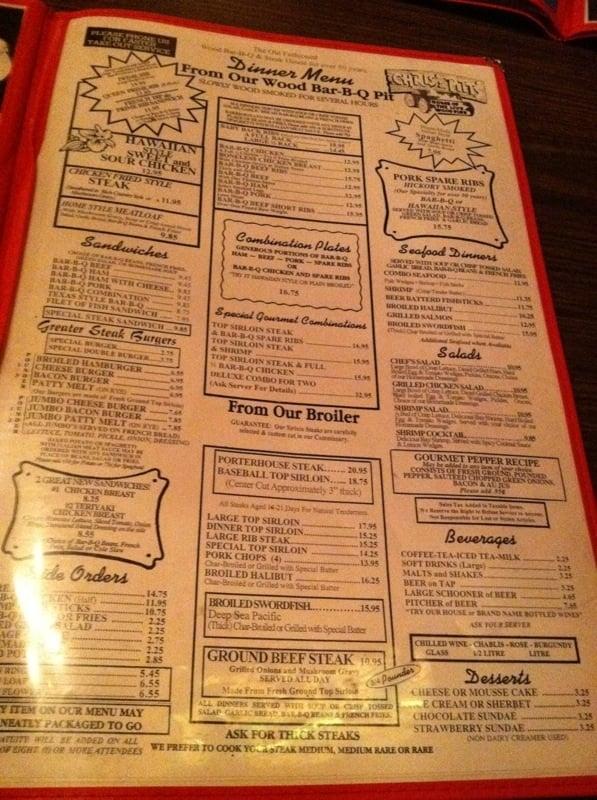 Menu at Chris & Pitts BBQ Restaurant, Downey