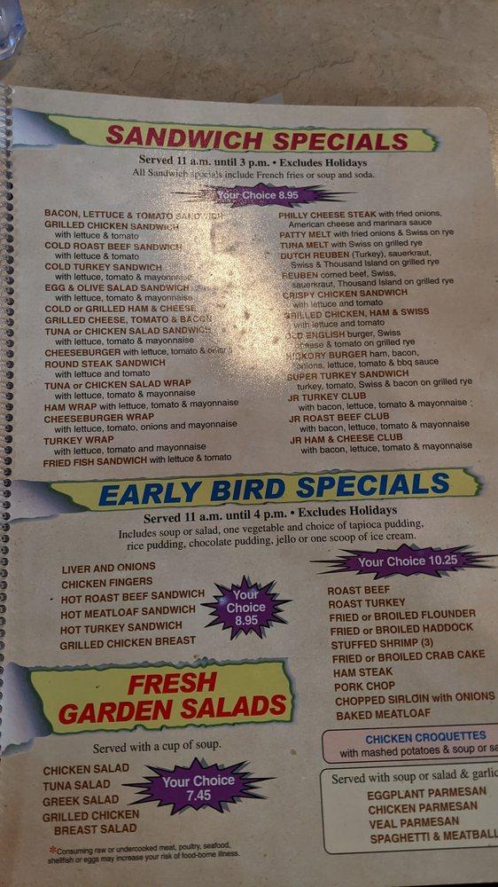 Menu at Shiloh Family Restaurant, York