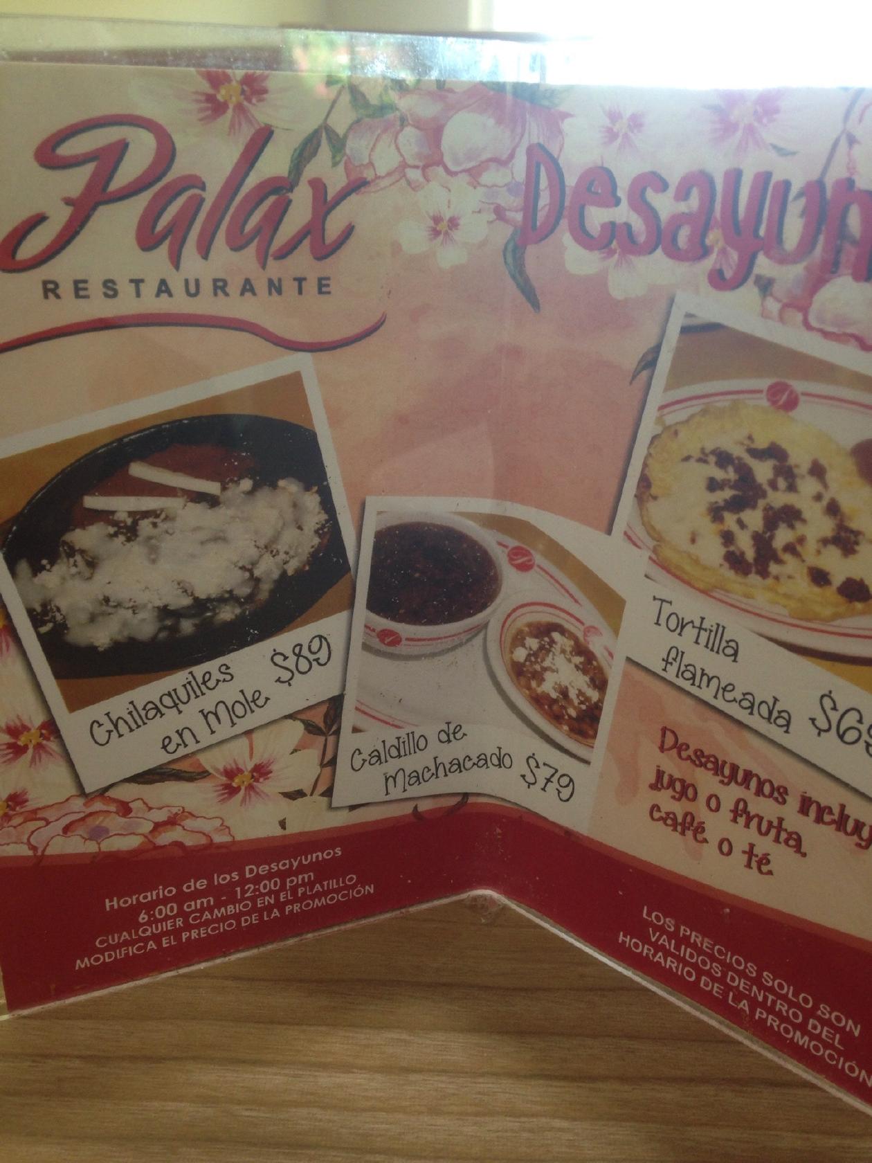 Carta de Palax Restaurante, San Nicolás de los Garza, Av. Manuel L ...