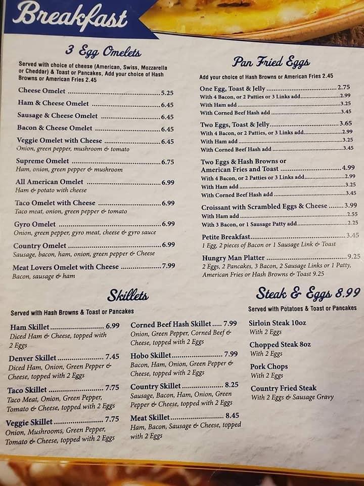 Menu at Two Rivers Family Restaurant, Two Rivers