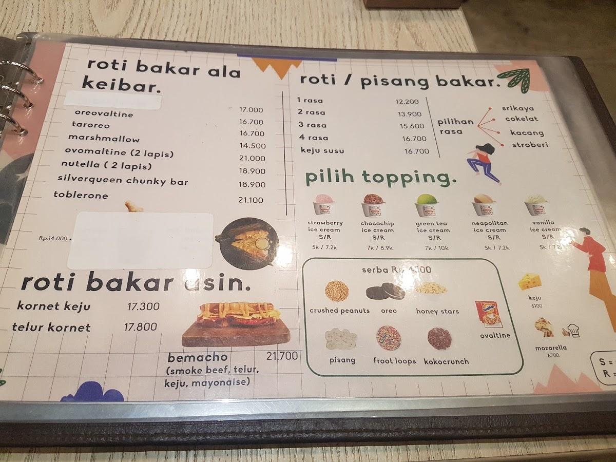 Carta de roti bakar keibar, Bekasi
