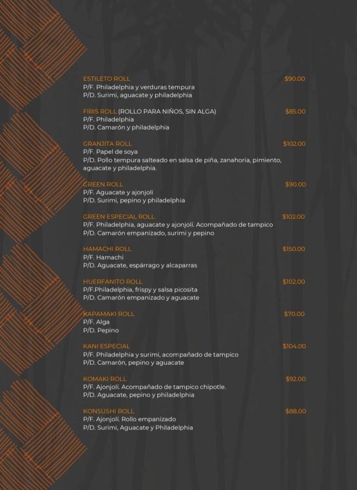 Carta del restaurante KONSUSHI, Merida, C. 45 338