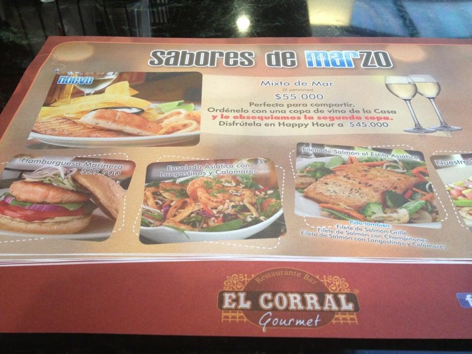 Menu at El Corral Gourmet Titán Plaza restaurant, Bogotá, Av. Boyacá ...