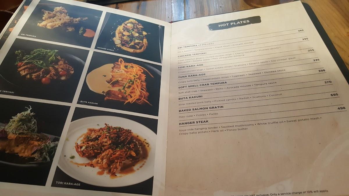 Menu at Ooma restaurant, Makati, Power Plant Mall