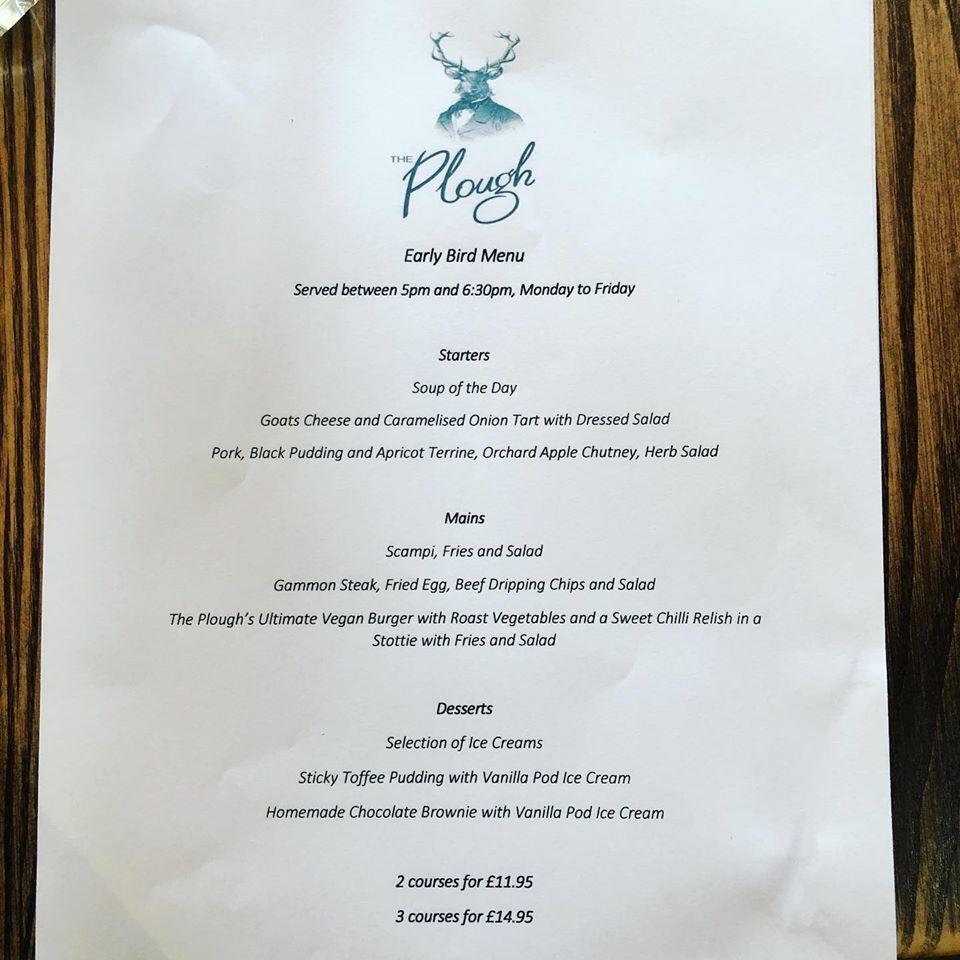 Menu at The Plough pub & bar, Alnwick