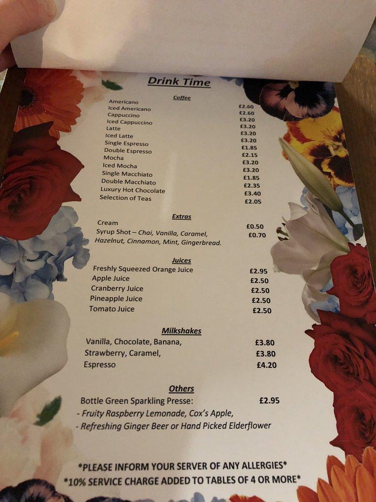 Menu at Igor Toth restaurant, Belfast
